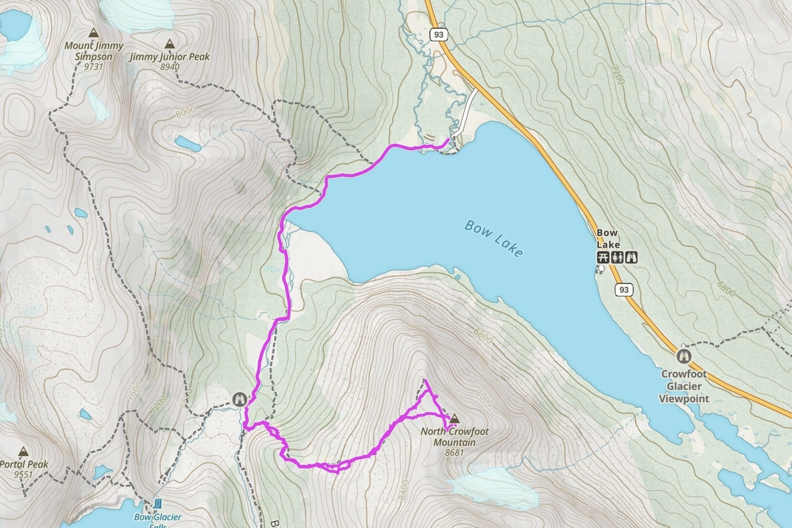 North Crowfoot Mountain